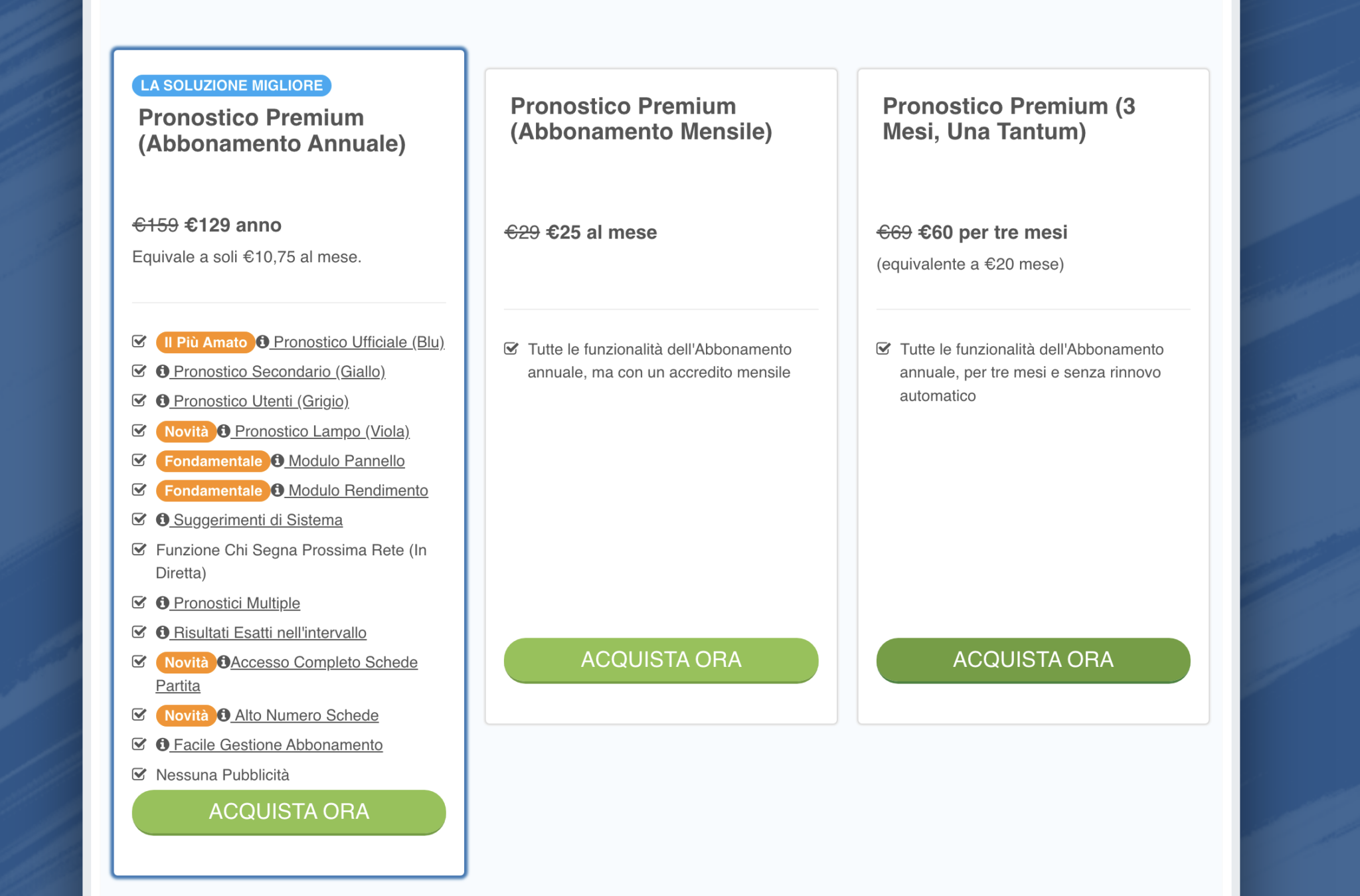 Listino Pronostico 2026: prezzi confermati e sconti riapplicati